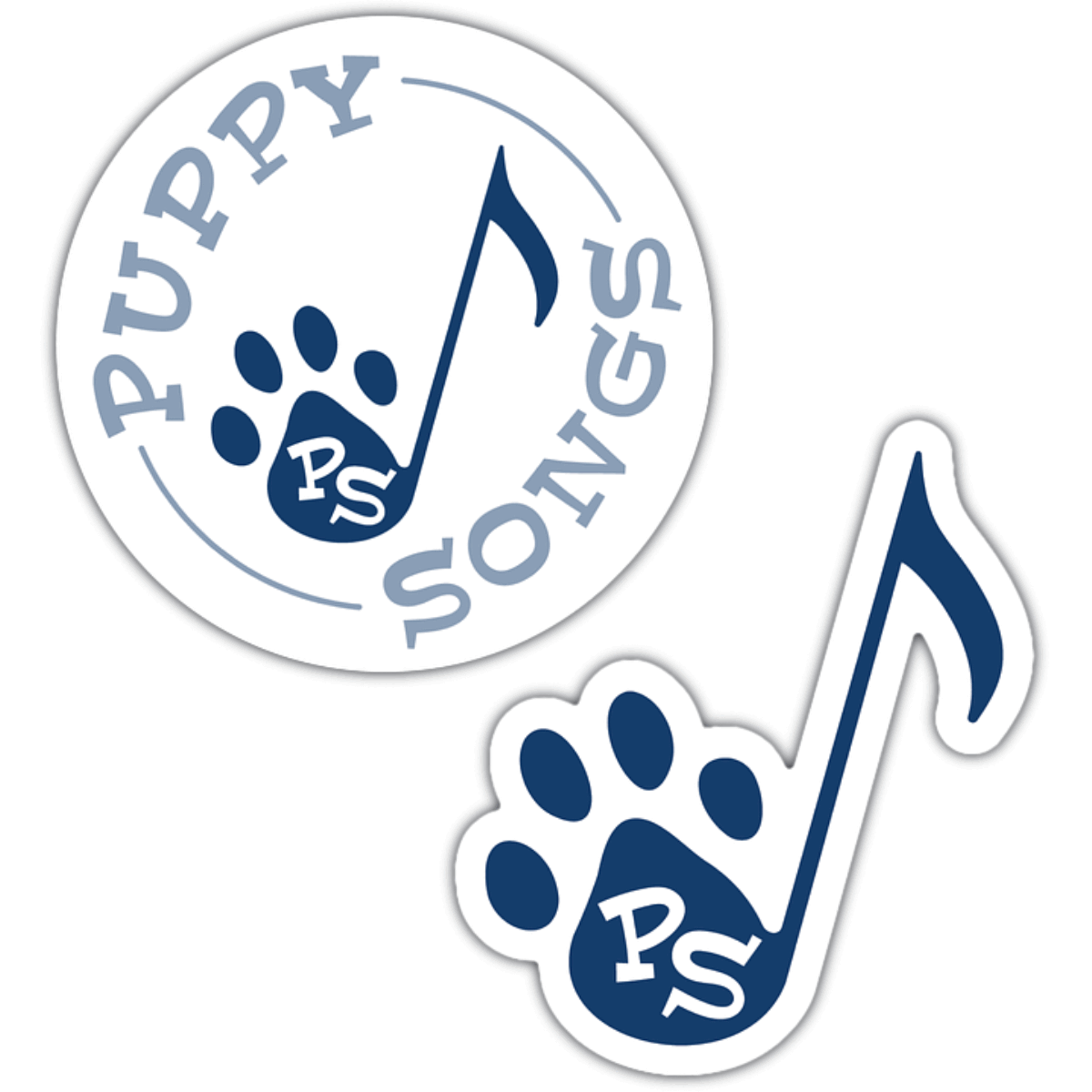 *NEW* Paw Note Sticker Sets, 4 color options! (2 Stickers) – Puppy Songs